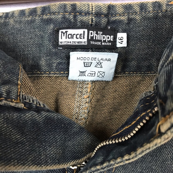marcel philippe | Skirts | Marcel Philippe Denim Skirt Distressed Large ...